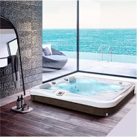 China Acrylic Pressure Relief Bathtub Whirlpool Spa Tub With LED Light for sale
