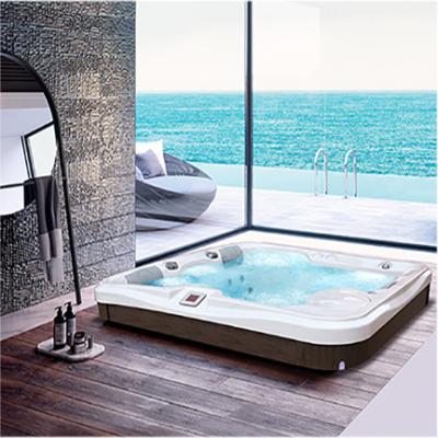 China Acrylic Pressure Relief Bathtub Whirlpool Spa Tub With LED Light for sale