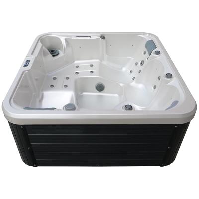 China Enjoyable 3 Person Rectangle Hot Tub With LED Lights And 1pc Filter for sale