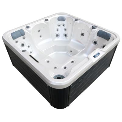 China Modern 5-Person Premium White Marble Hot Tub with 3KW Heater and 2000mm*2000mm*830mm Size for sale