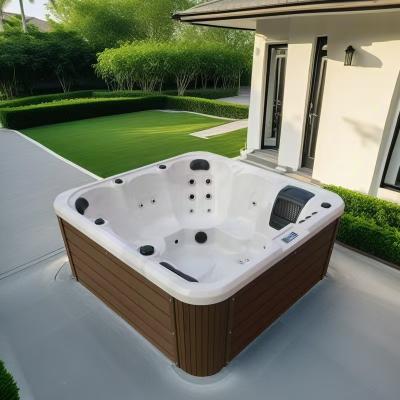 China Freestanding Outdoor Hot Tub with 950L Water Capacity 33 Nozzles and 2000mm×2000mm×830mm Dimensions for sale