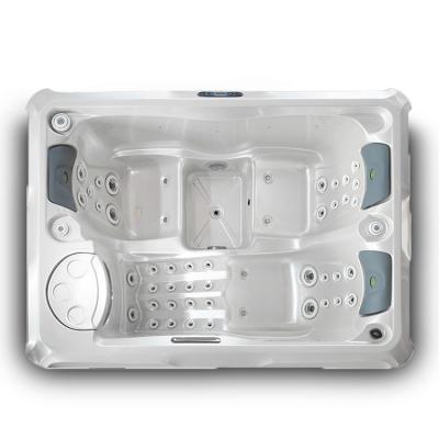 China Pearl White Massage Spa Bathtub Outdoor Hot Tubs For 3 People for sale