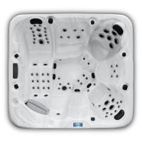 China Extra Large Acrylic 6 People Spa Hot Tub Whirlpools Bathtub With 93 Jets for sale