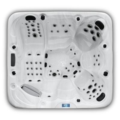 China Extra Large Acrylic 6 People Spa Hot Tub Whirlpools Bathtub With 93 Jets for sale