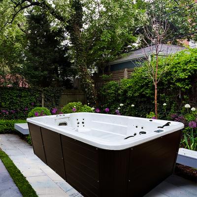 China 6 Persons Outdoor Acrylic Spa Pool Propulsion System Endless Swimming Pool for sale