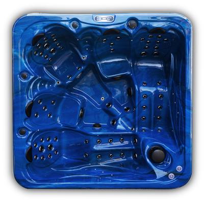 China 5 Person Extra Large Massage Spa Bathtub With 2 Lounge Outdoor Hot Tub for sale