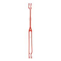 China JW-0050 Red J Type Leno Heald Wire 330mm Flat Steel Healds for sale