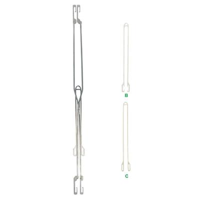 China JW-0138 J Type Stainless Steel Leno Healds 380mm for sale