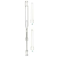 China JW-0158 Stainless Steel Leno Healds 330mm C Type Loom Spare Parts for sale