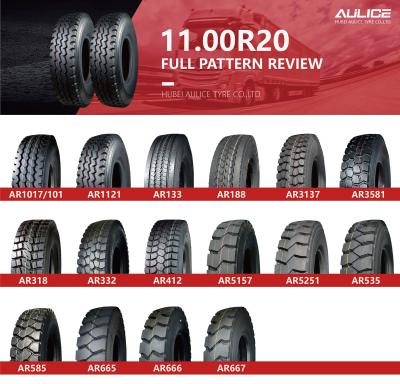 China 11.00R20 18pr China top brands aulice all steel radial heavy duty truck Tyre for sale
