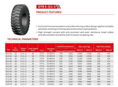 China Chinses  Factory  off road tyre  Bias OTR  Tyres     E-3/L-3 AE803 26.5-25 for sale