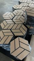 China 10mm PET Wood Veneer Acoustic Panels Slat Acoustic Decorative Panel No MDF for sale