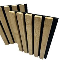 China 21mm Natrual Wood Veneer Wooden Grille Acoustic Wall Panel Solid Wood MDF for sale