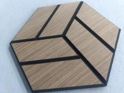 China OEM ODM Sound Absorbing PET Wood Veneer Acoustic Panels Lightweight Wall Panel Without MDF for sale
