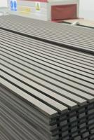 China Modern Interior Wood Akupanel Grey Oak Acoustic Wooden Slat Wall Panels for sale