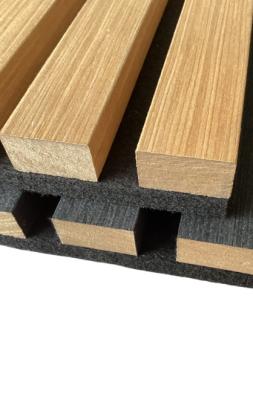 China 3 Sided Veneer Luxury Wood Akupanel Sound Proof Wood Slat Acoustic Wall Panels for sale