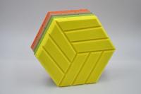 China Fireproof Suspended Hexagon Acoustic Panel Soundproof Panels For Office Hotel Apartment for sale