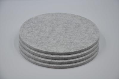 China Round Polyester Fiber Acoustic Soundproofing Panels PET Suspended Ceiling Acoustic Pads for sale