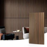 China 3 Sided Veneer Luxury Wood Akupanel Sound Proof Wood Slat Acoustic Wall Panels for sale