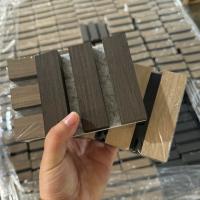 China 10 X 10 Acoustic Wood Wall Panels Samples Smoke Oak Akupanel Small Sample For Interior Wall Decor for sale