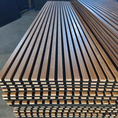 China Slat Wood Acoustic Panel 240 X 60cm 21mm Thick Custom Veneer Factory Direct Supply for sale