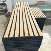 China Eco Friendly Wood Acoustic Slat Wall Panel Polyester PET Board PVC Or Melamine Veneer for sale