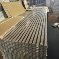 China Eco Friendly Wood Acoustic Slat Wall Panel Polyester PET Board PVC Or Melamine Veneer for sale
