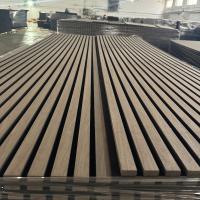 China Smoke Oak Acoustic Wood Wall Panels Sturdy Durable For Interior Wall Decor In Homes Offices Studios for sale