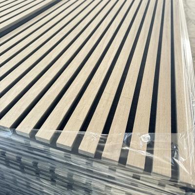 China Acoustic Wood Wall Panels 3D Sound Dampening Panels Wall Decoration Walnut Oak Colors for sale