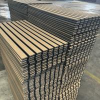 China Acoustic Solid Wood Wall Panels Soundproof Wood Slat Wall Panels For Home Wall Decor for sale