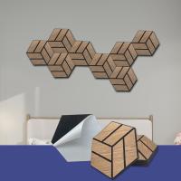 China PVC Veneer Hexagon Felt Polyester Fiber Sound Absorbing Board for sale