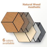 China Direct Stick PET Hexagon Wall Panel For Indoor Wall Soundproofing for sale