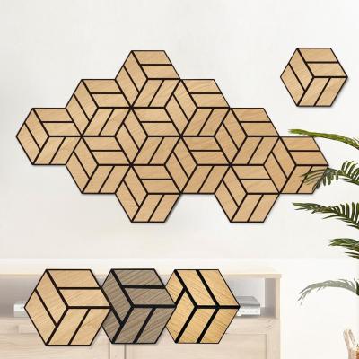 China Hexagon Polyester Fiber Acoustic Panel Wall Panels Interior Home Decoration for sale
