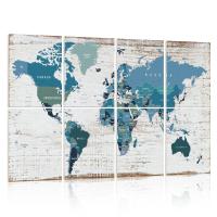 China Polyester Sound Absorbing Board Print World Map for sale