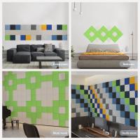 China Hexagon Polyester Fiber Acoustic Wall Panels Interior Home Decoration for sale