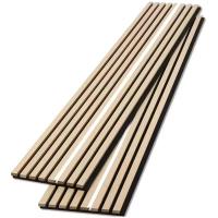 China PVC Veneer MDF PET Wooden Grille Acoustic Wall Panel With Lights Various Options for sale