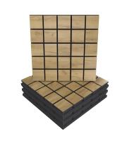 China Polyester Fiber Soundproof Wall Boards and Wood Slat Acoustic Panels for sale