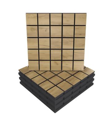 China Polyester Fiber Soundproof Wall Boards and Wood Slat Acoustic Panels for sale