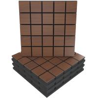 China Polyester Fiber Soundproof Wall Boards Wood Slat Acoustic Panels For Inner Decoration for sale