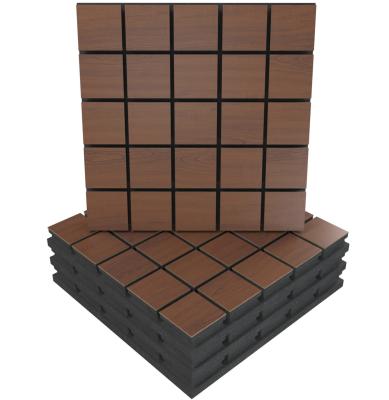 China Polyester Fiber Soundproof Wall Boards Wood Slat Acoustic Panels For Inner Decoration for sale