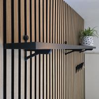 China Vertical Acoustic Wood Slats Panel Acoustic Timber Board For Wall Decoration for sale