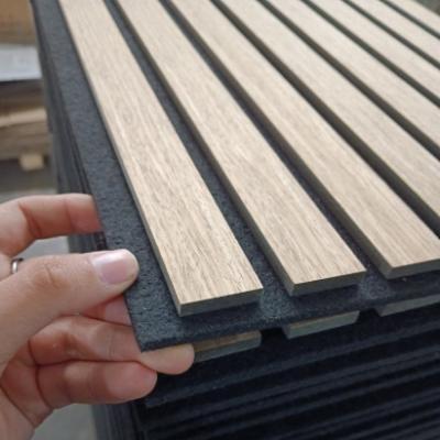 China Experience Perfect Fusion of Style and Acoustic Absorption with Catilan Wood Akupanel in Space for sale