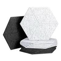 China Soundproof 9mm PET Felt Acoustic Panels Acoustic Hexagon For Wall Covering And Decoration for sale