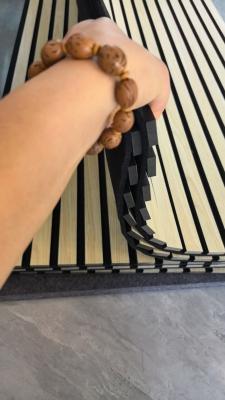 China Wood Flexible Curved Slatted Wall Cladding Panel For Interior Noise Control Natural Wood Aesthetics for sale