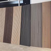China Wood Grain Slat Acoustic Panel Integrated Sound Absorption Noise Solutions for Contemporary Interiors for sale