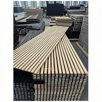 China Slatted Acoustic Wall Panel With Customizable Veneer 240 X 60cm Factory Made for sale