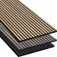 China Decorative Wood Slat Acoustic Panel Sound Absorbing 240 X 60cm 4pcs Per Carton for sale