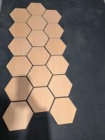 China Wholesale Hexagon Sound Absorbing Wood Veneer Acoustic Wall Panel MDF for sale