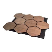 China Wood Grain Hexagonal 3D Panels: Factory Made Superior Sound Effect And Design Masterpiece for sale