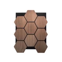 China Wood Grain Hexagonal 3D Panels: Factory Made Superior Sound Effect And Design Masterpiece for sale